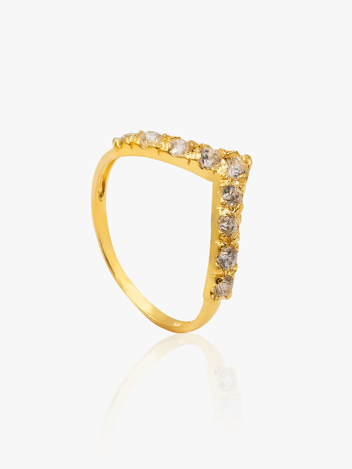 916 Gold Princess Crow Ring