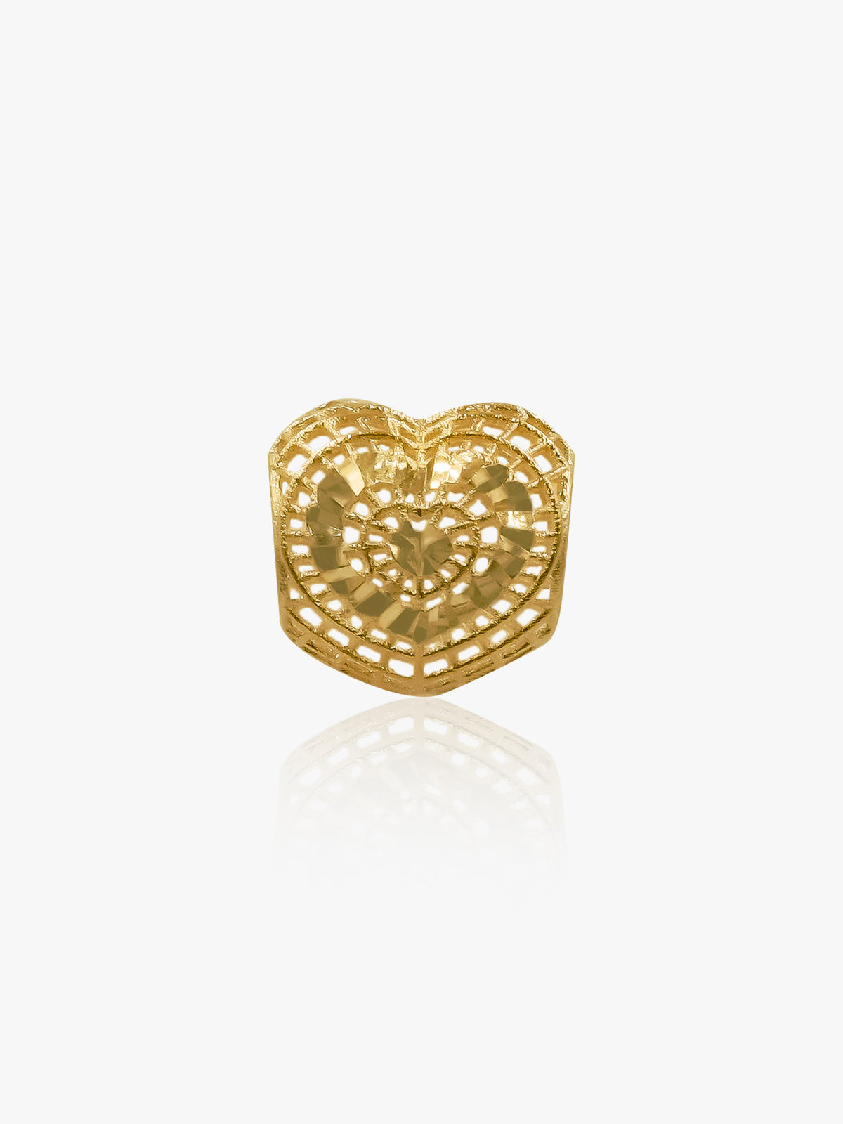 916 Gold Heartfelt Charm