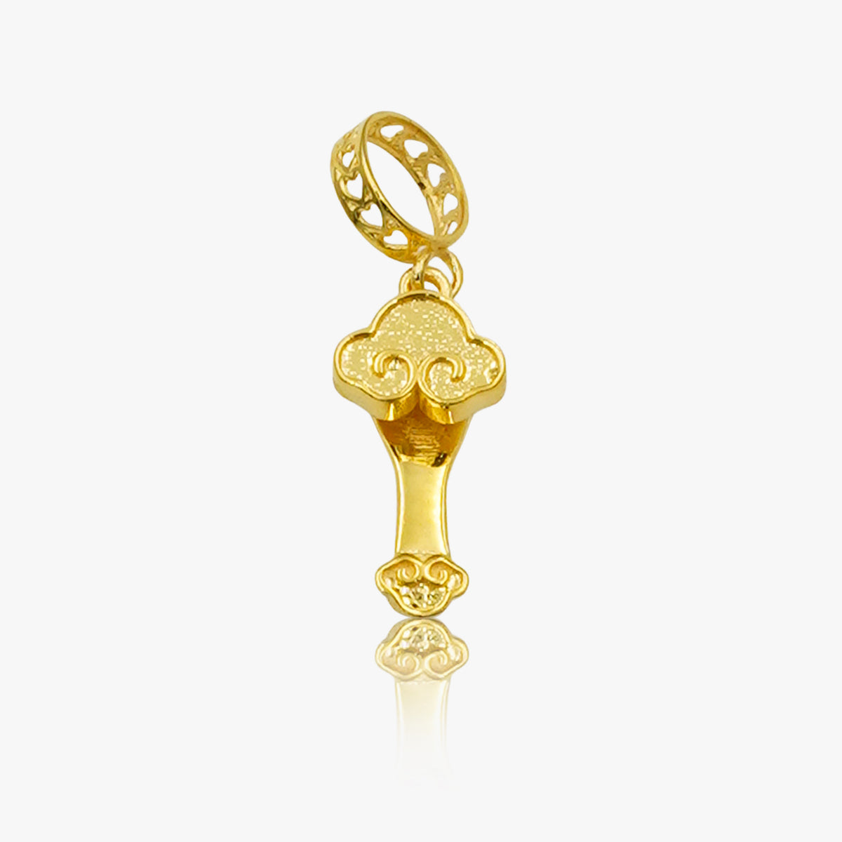916 Gold Cloud 9 Charm