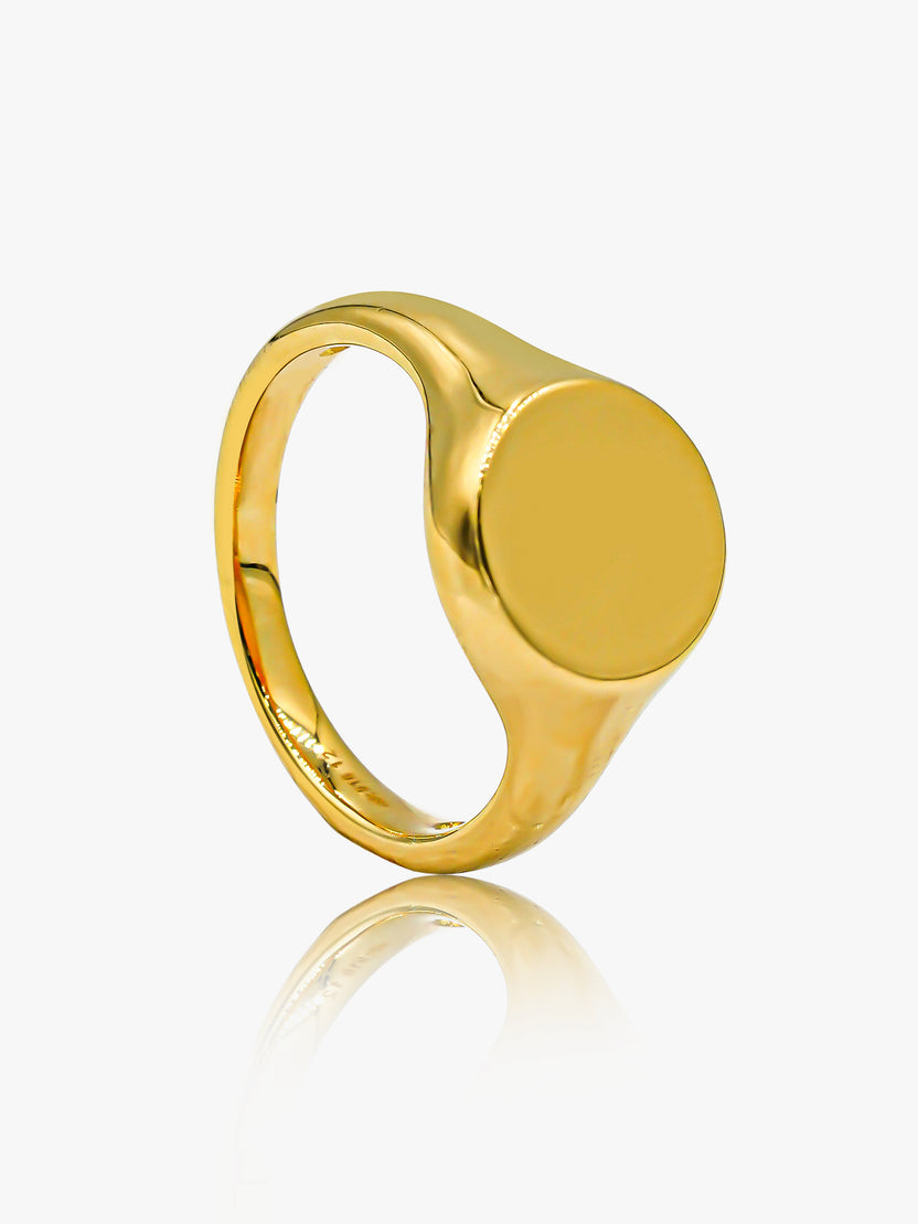 916 Gold Signet Ring | Starlight Jewellery